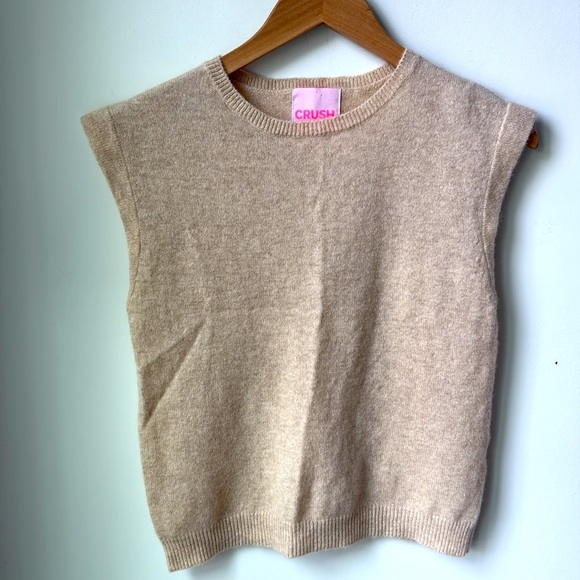 Crush | Sweaters | Crush Cashmere Tank Cream Beige Soft Classic ...